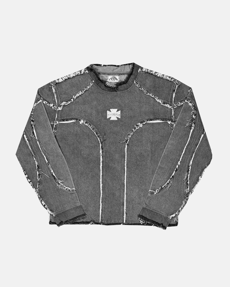 Star-Bolt Denim Sweater - Iconaclub